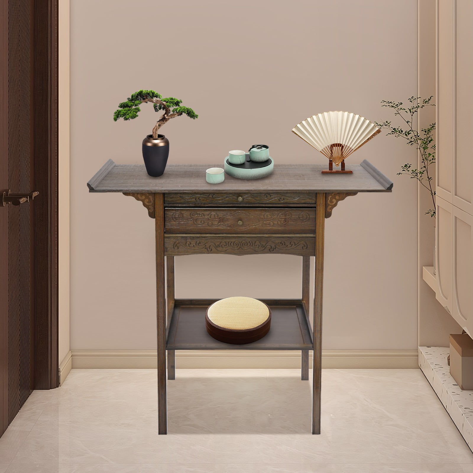 ToppiJoy Altar Table Free Standing, Retro Chinese Style Altar Table ...