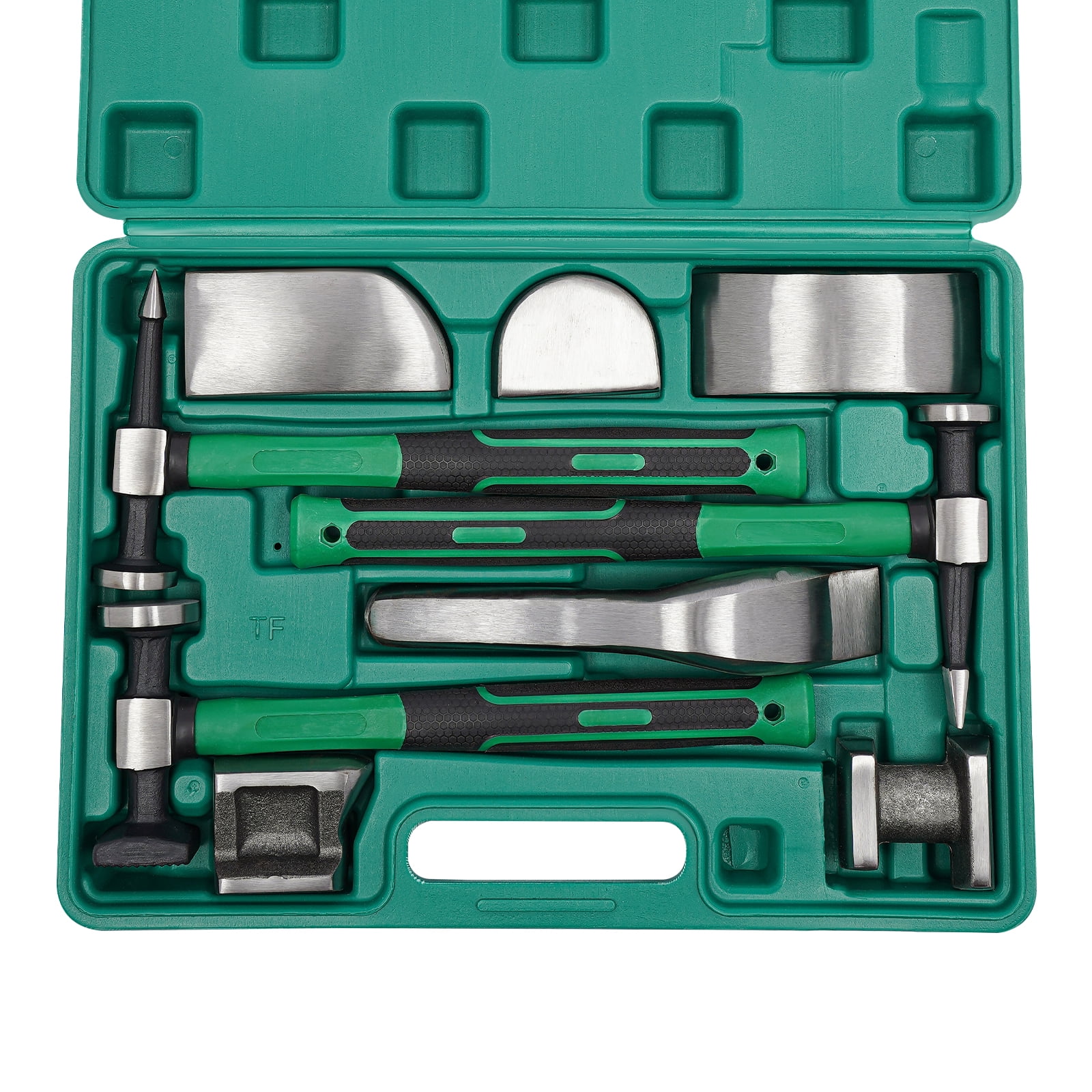 ToppiJoy Auto Body Hammer and Dolly Set, 45# Steel Dent Repair Tools ...