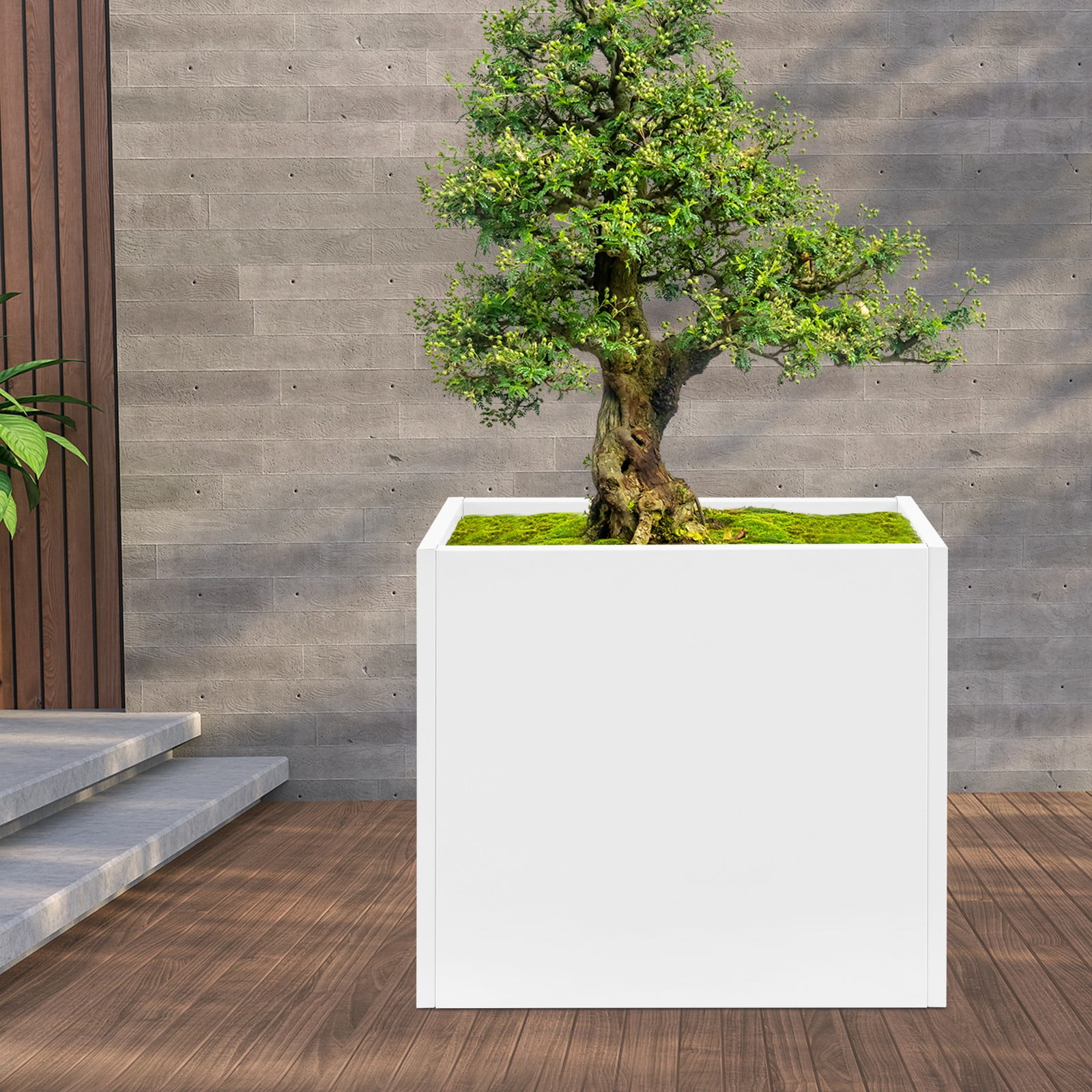 ToppiJoy Block Series Metal Planter Box - Tall Rectangular Heavy Duty ...