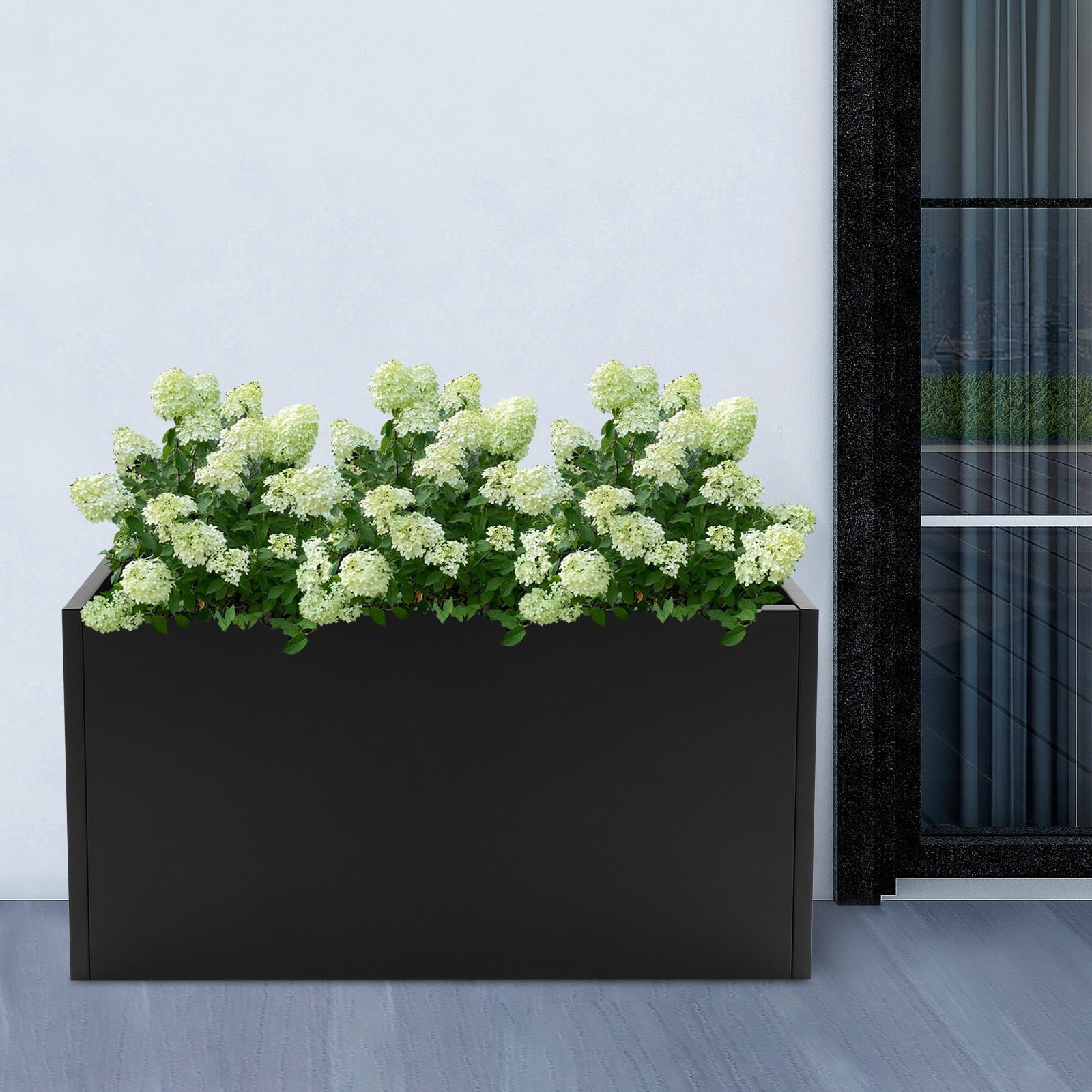 ToppiJoy Block Series Metal Planter Box - Tall Rectangular Heavy Duty ...