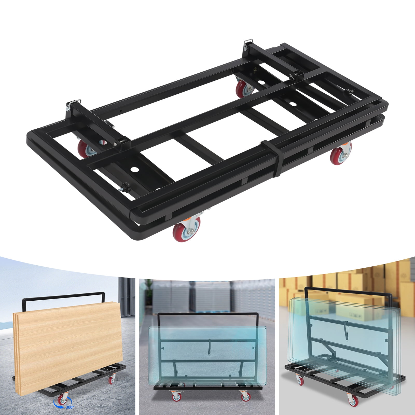 ToppiJoy Folding Drywall Cart, Steel Drywall Dolly Hold up to 2200lbs ...