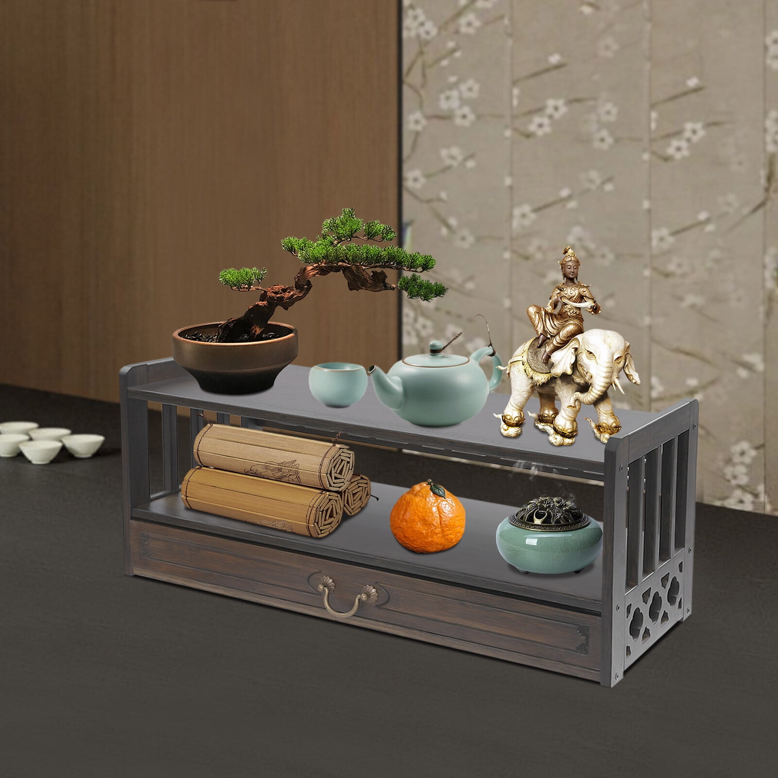 ToppiJoy Freestanding Desktop Organizer Altar Table with Drawer ...
