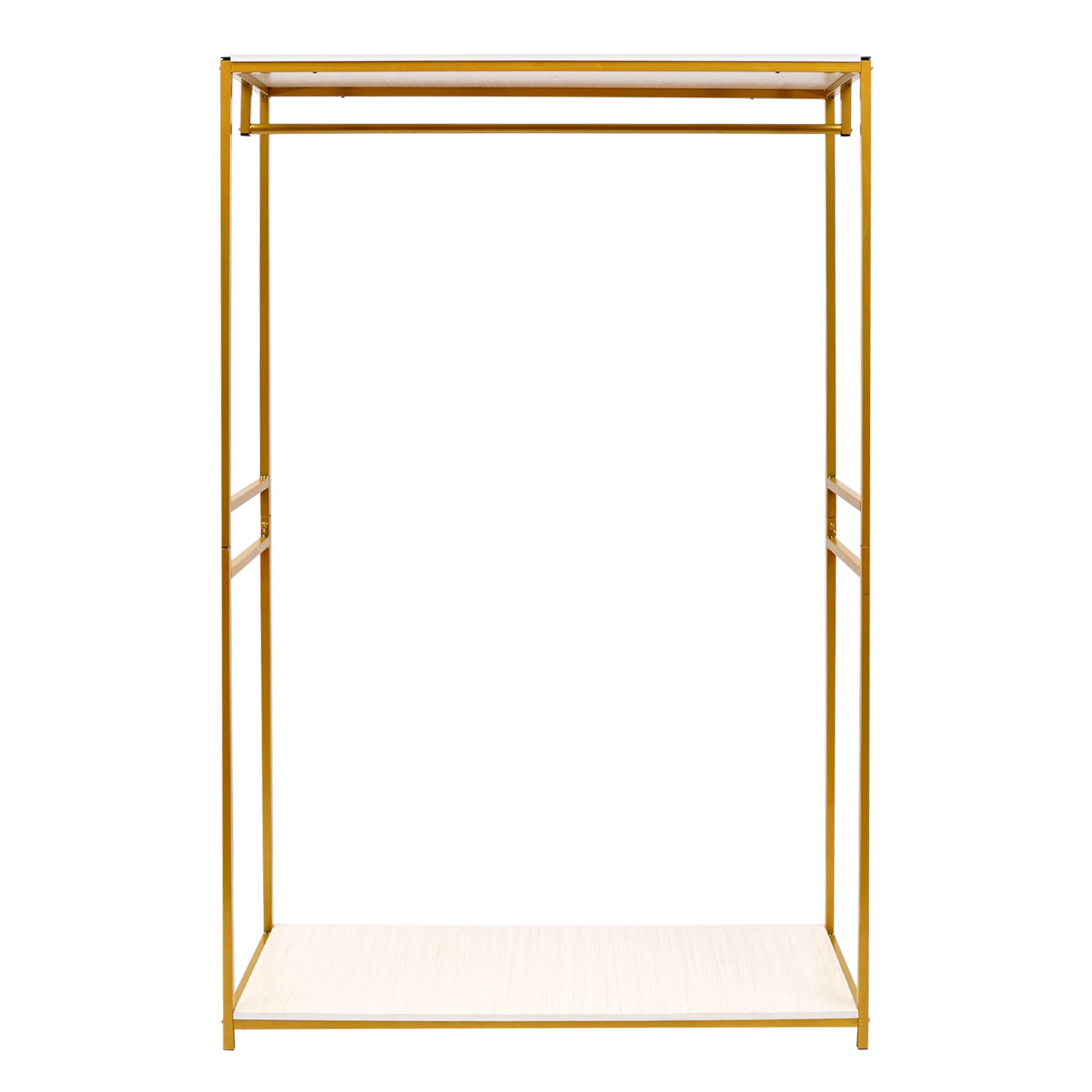 ToppiJoy Gold Clothing Display Rack, Freestanding Iron Frame ...