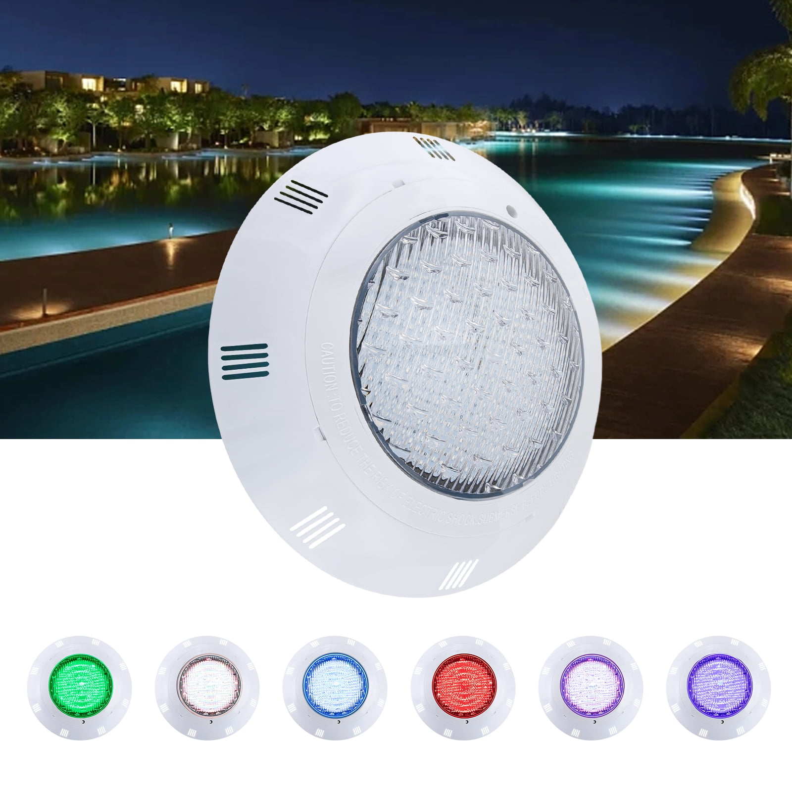 ToppiJoy LED Pool Light With Remote Control, IP68 Waterproof Underwater Light For Swimming Pools ...