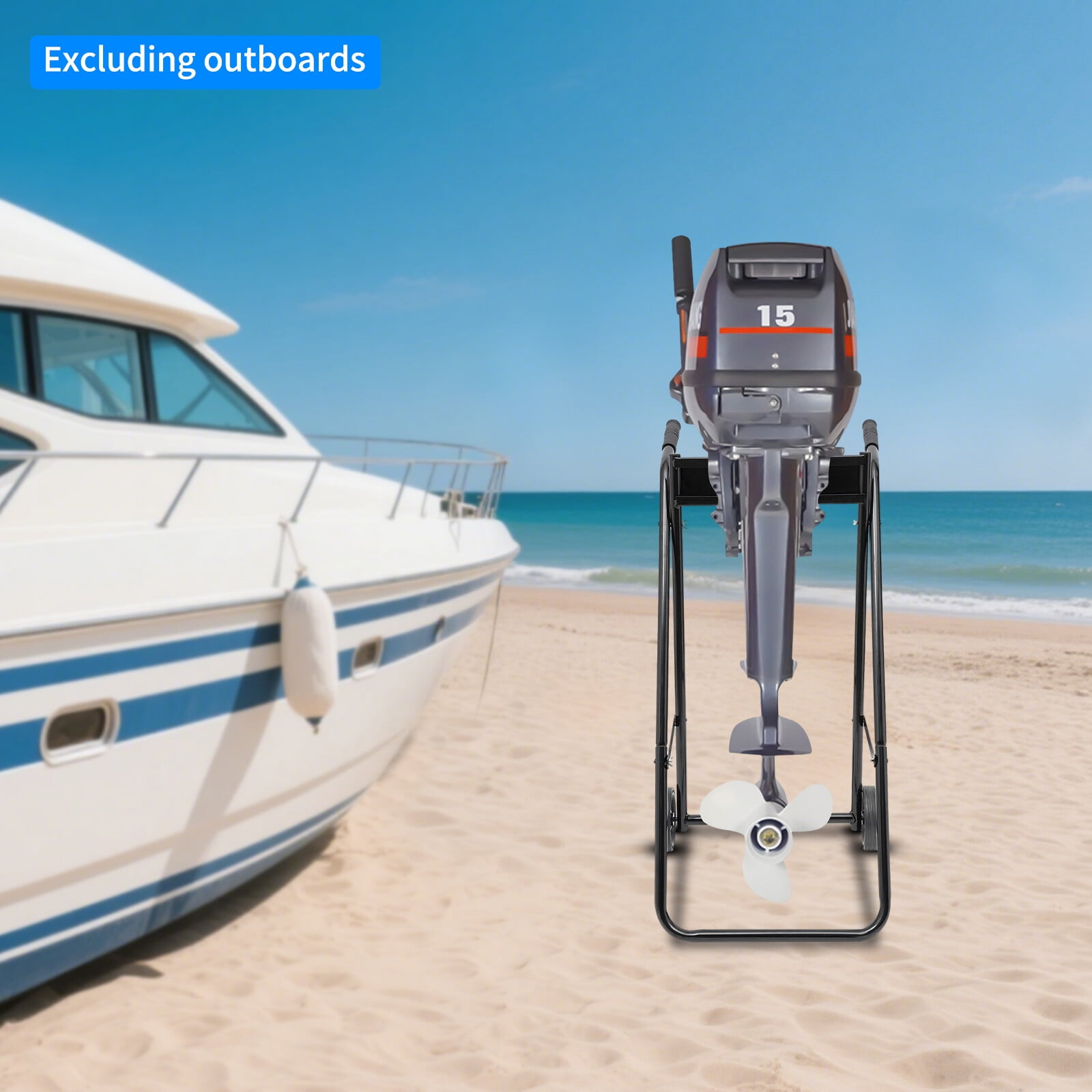 ToppiJoy Outboard Motor Cart Engine Stand with Folding Handle Suitable ...
