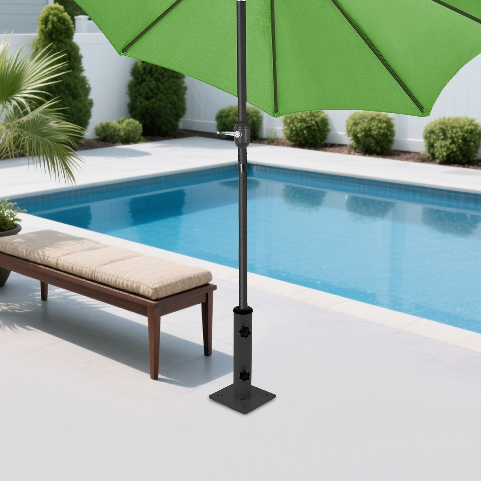 ToppiJoy Outdoor Embedded Umbrella Stand, Patio Cantilever Umbrellas ...