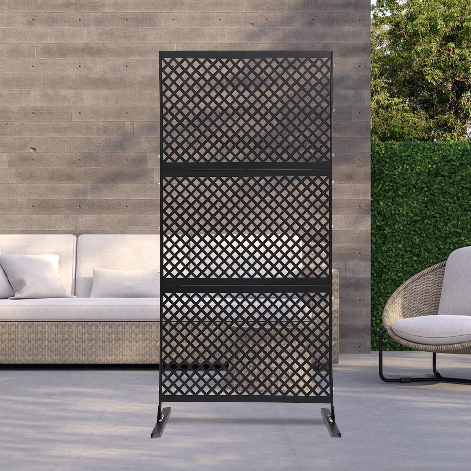 ToppiJoy Outdoor Living Privacy Screen, Metal Privacy Panels Decorative ...