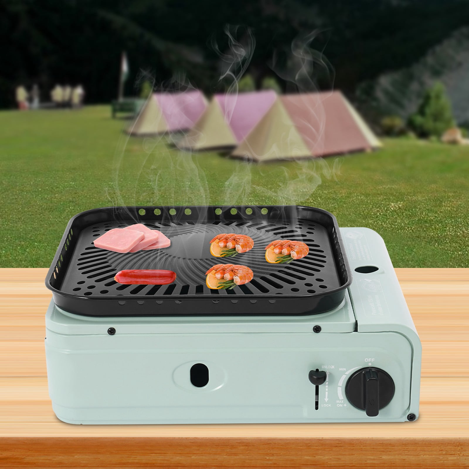 ToppiJoy Portable Camping Stove, Propane or Butane Grill Gas Stove with ...