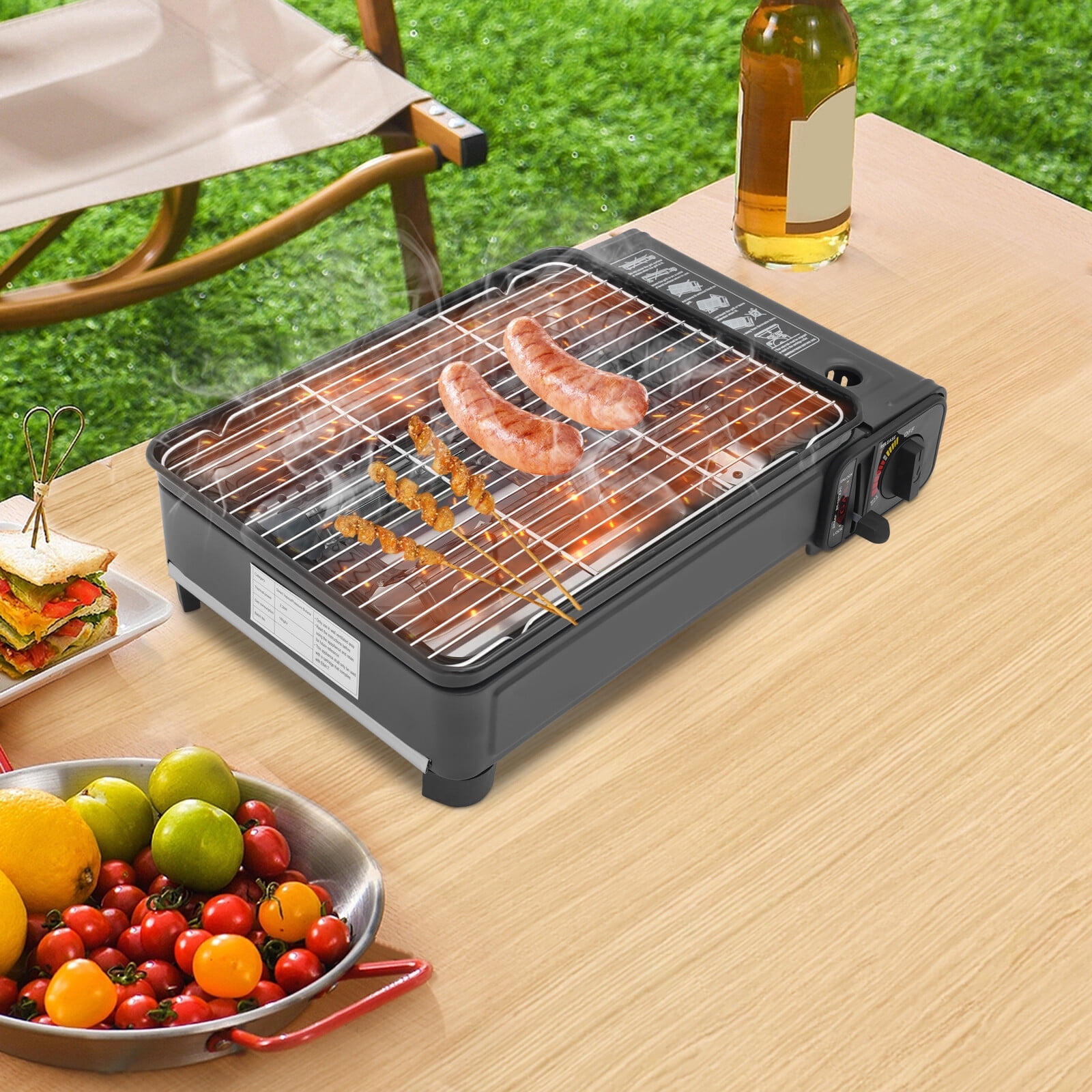 ToppiJoy Portable Gas Grill Butane Stove, Camping Stoves with Grilling ...