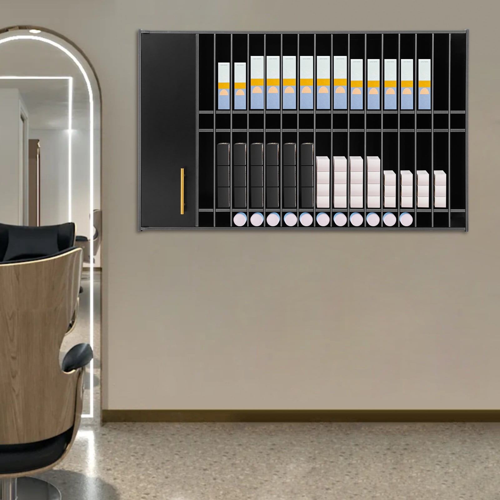 ToppiJoy Professional Hair Salon Storage Cabinet, 43.5" Wall Mounted ...