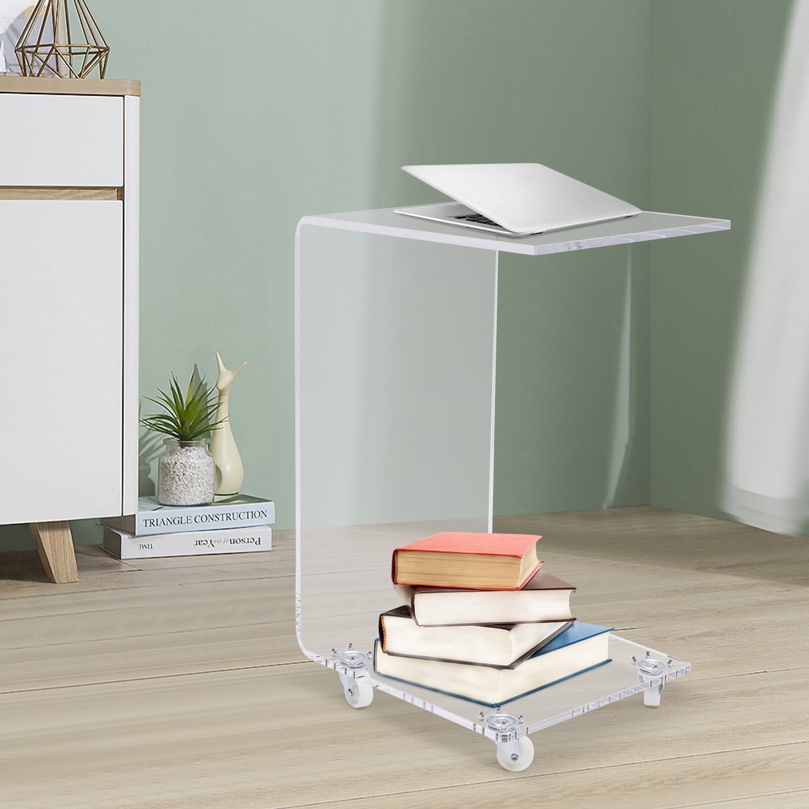 ToppiJoy Removable End Table, Side Table Transparent Acrylic Bedside ...