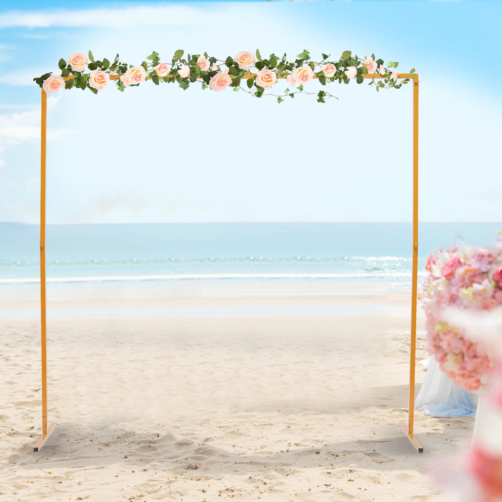 ToppiJoy Over The Table Rod Stand with Clamps, Square Gold Metal Arch ...