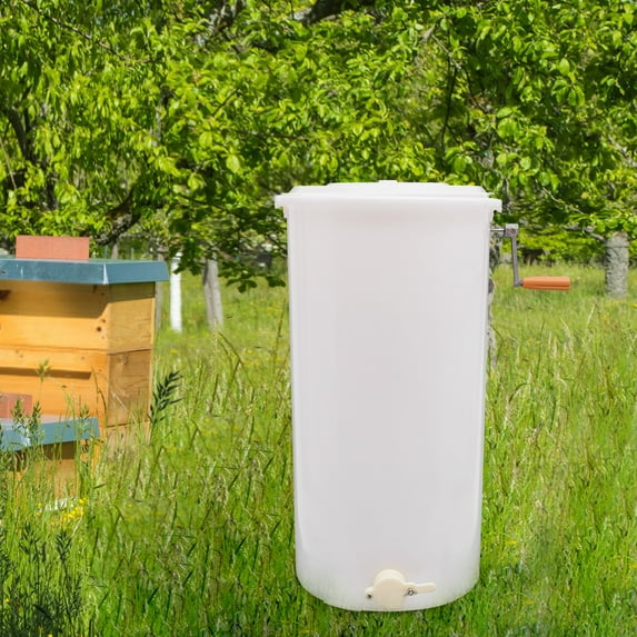 ToppiJoy White Plastic Manual Bee Honey Extractor, 2-Frame Honey ...