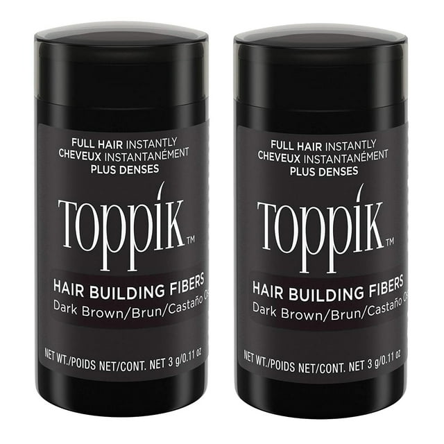 Toppik Dark Brown Hair Building Fibers, 3g, Long-Lasting, Easy ...