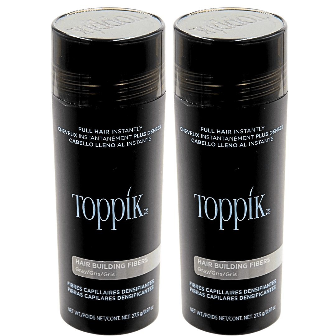 Toppik Hair Building Fibers, Gray, Pack of 2, 0.97 oz Each - Walmart.com