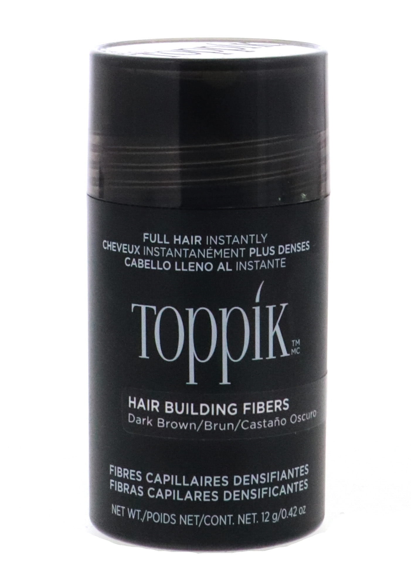 Toppik Hair Building Fibers, Dark Brown, 0.42 oz, Lightweight and Long ...