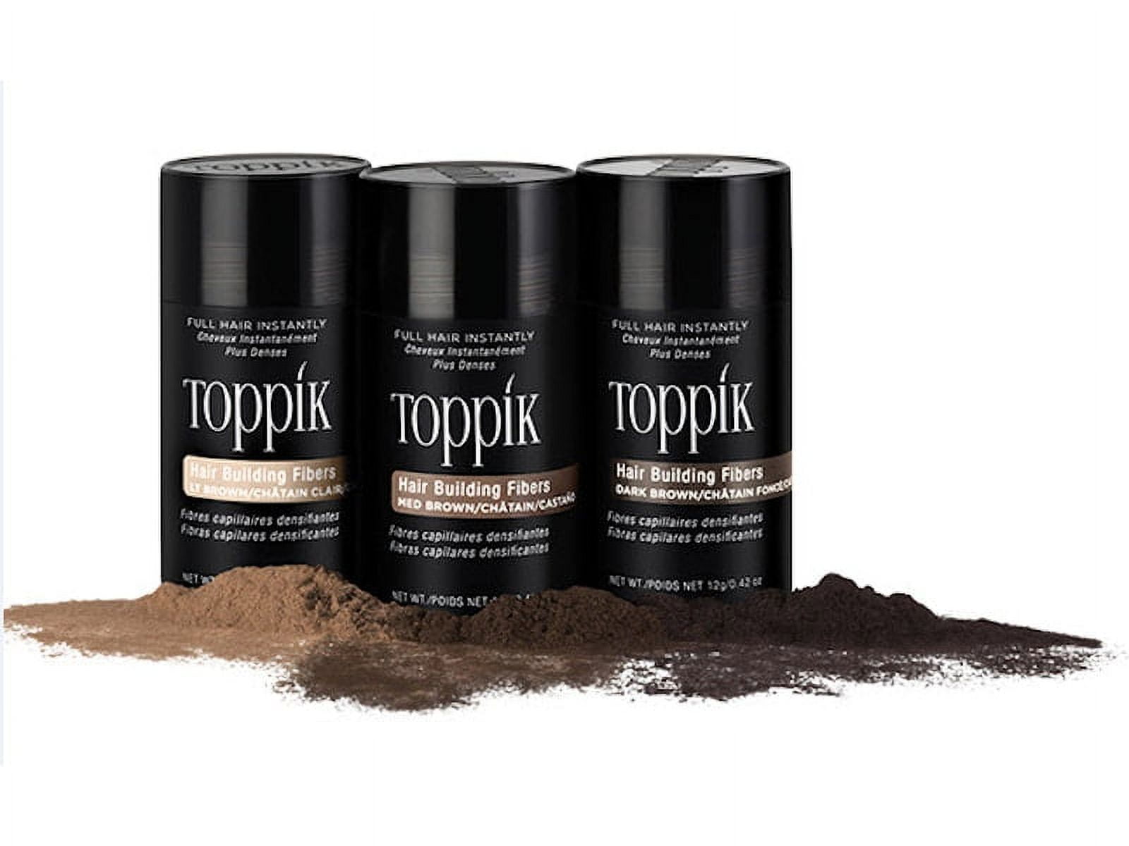 Toppik Hair Building Fibers, Gray, 12g | Thicker, Fuller Hair | For Men ...