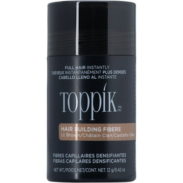 Toppik Hair Building Fibers, Gray, 12g | Thicker, Fuller Hair | For Men ...