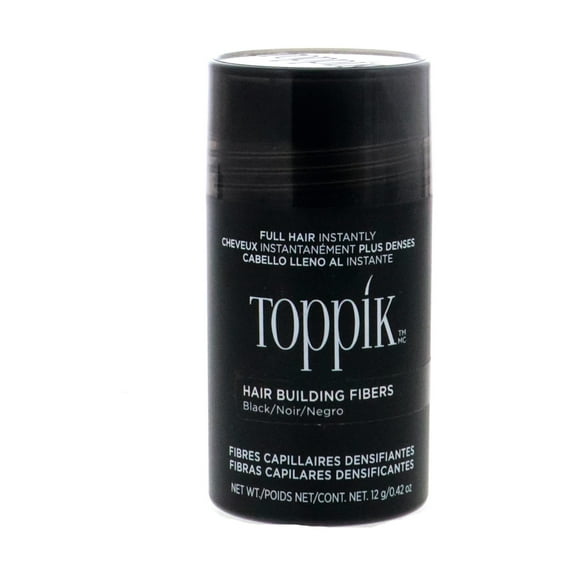 Toppik Hair Building Fibers, Black, 0.42oz, Temporary Hair Color ...