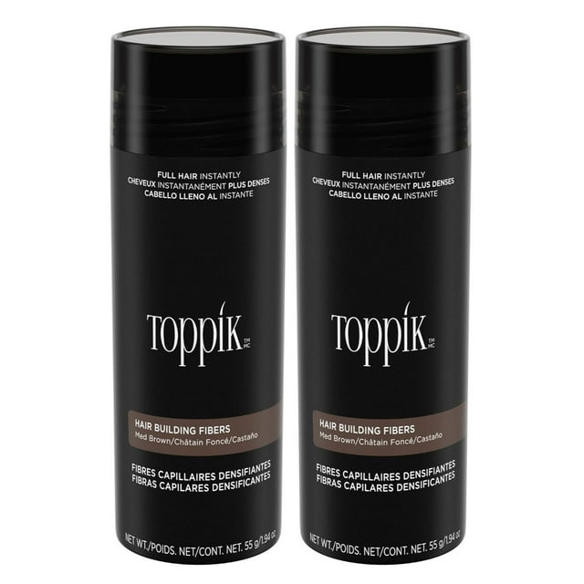 Toppik Hair Building Fibers Medium Brown 55g Fill In Fine Hair Pack