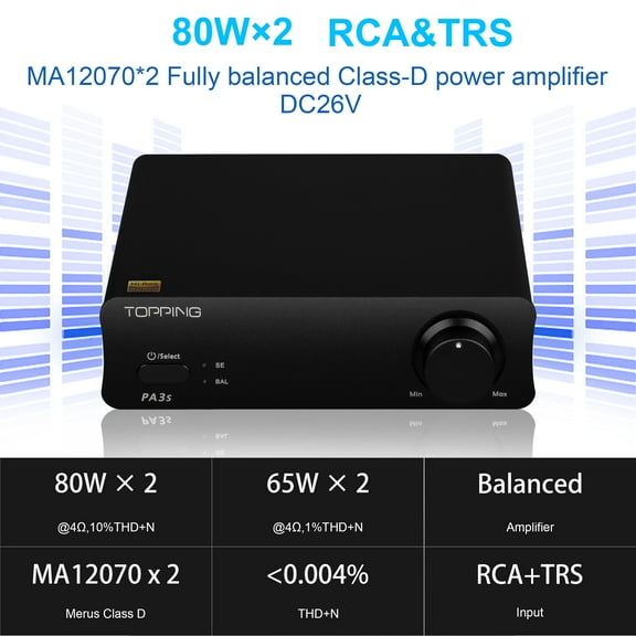 MUSYSIC 2 Channel 4500 Watts Power Amplifier, DJ Stereo SYS-4500, Home ...