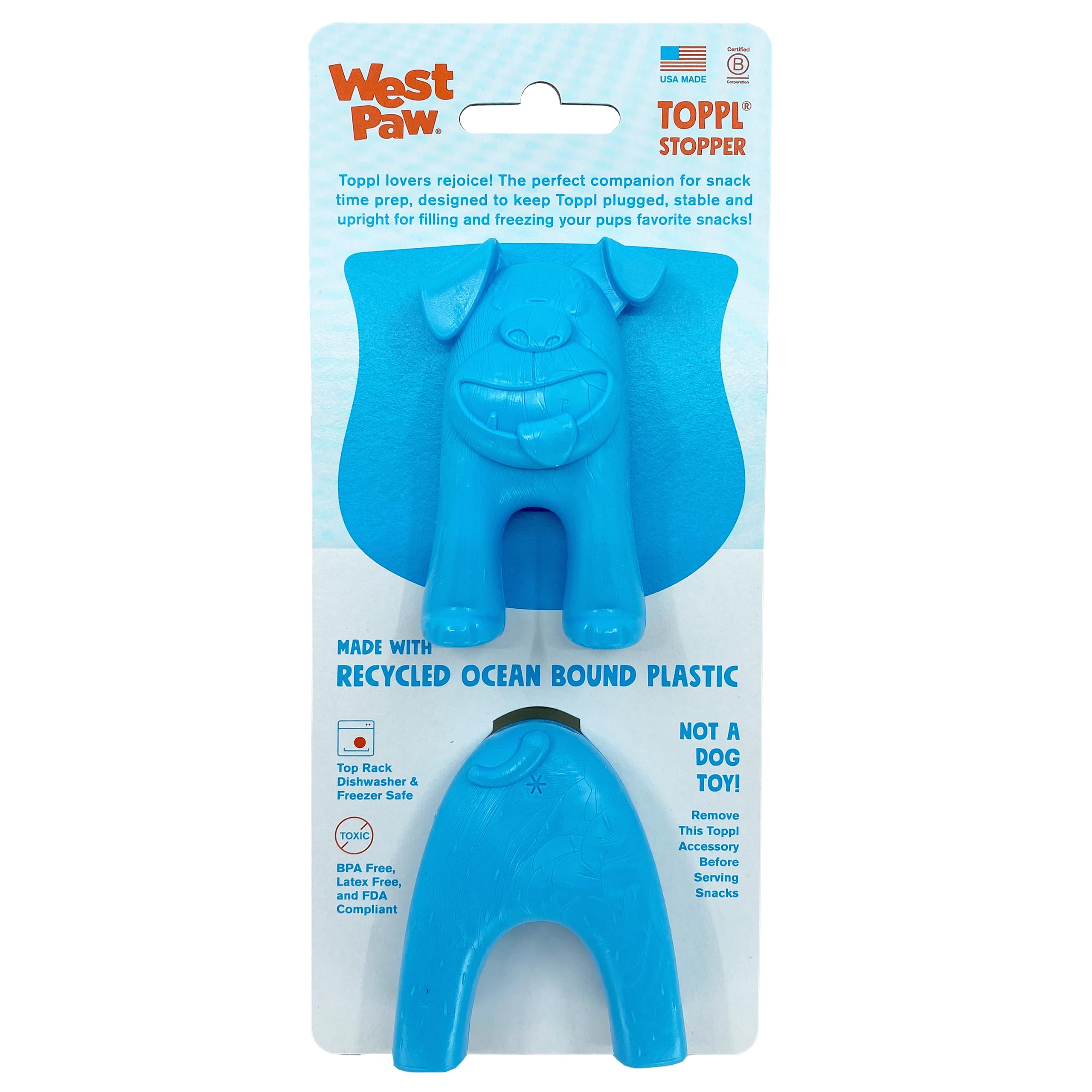 Toppl Stopper 2-Pack in Aqua Blue - Designed for Dog Enrichment ...