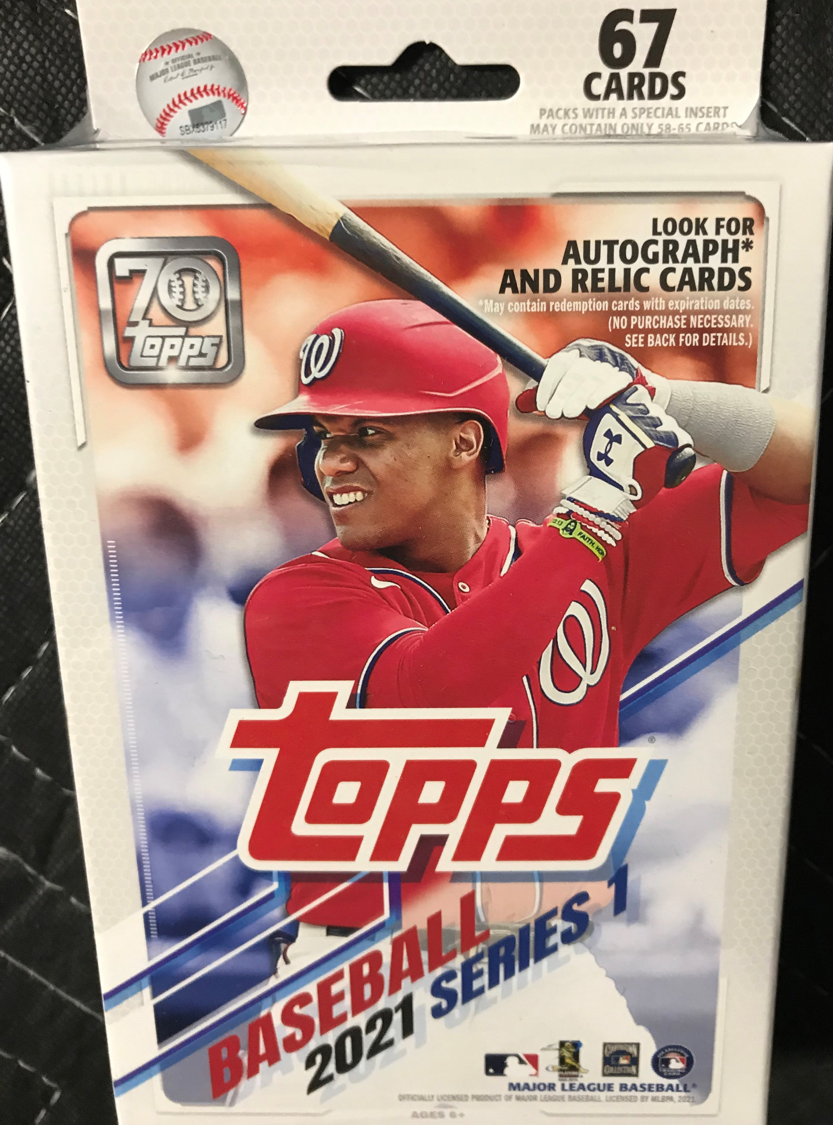 Topps 2021 MLB Baseball Series One Factory Sealed Hanger Box with 67 ...