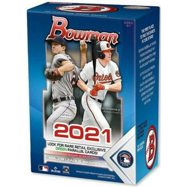 Topps 2021 Bowman Baseball MLB Trading Cards Value Box- 72 Cards with ...