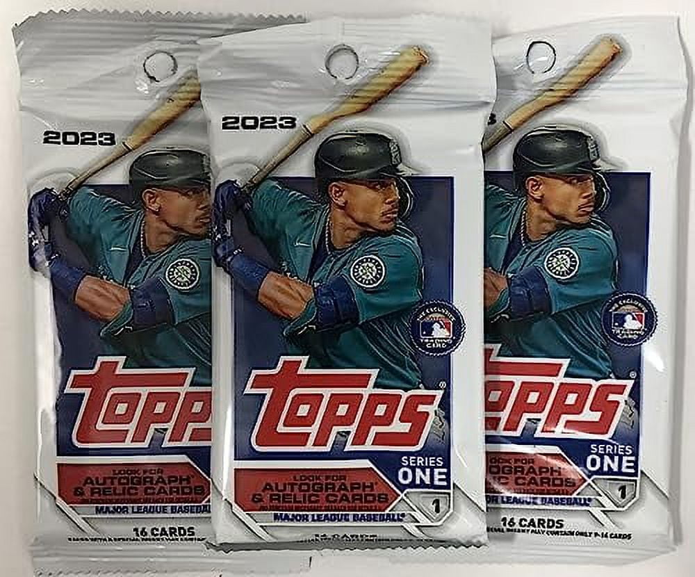 Topps Baseball Trading Cards Set of 3 Packs 16 Cards per Pack 48 Cards ...