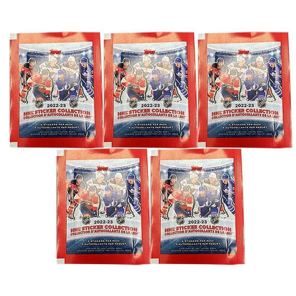 Topps National Hockey League (NHL) 2022-2023 Stickers - 5 PACK LOT (25 ...