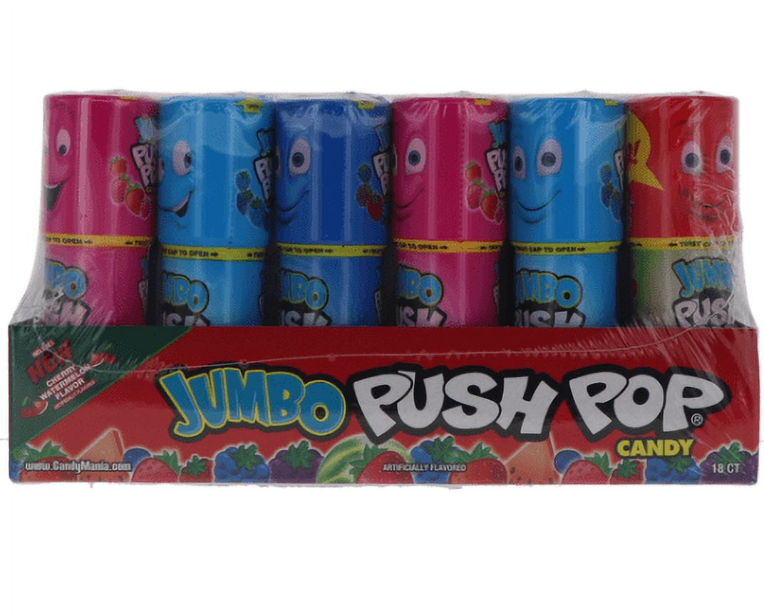 Topps, Push Pop Assorted Jumbo, Count 18 (1.06 oz) - Sugar Candy / Grab ...