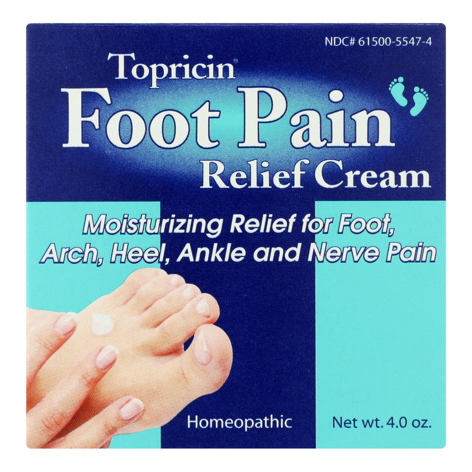 Topricin Foot Pain Relief Cream 4oz - Walmart.com
