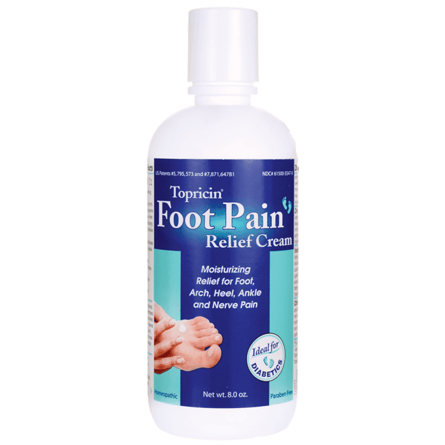 Topricin Foot Pain Relief Cream 8 oz, Neurology Diabetic Diabetes Nerve ...