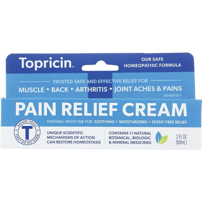 Topricin Homeopathic Pain Relief Cream, Odorless, for Arthritis, Deep ...