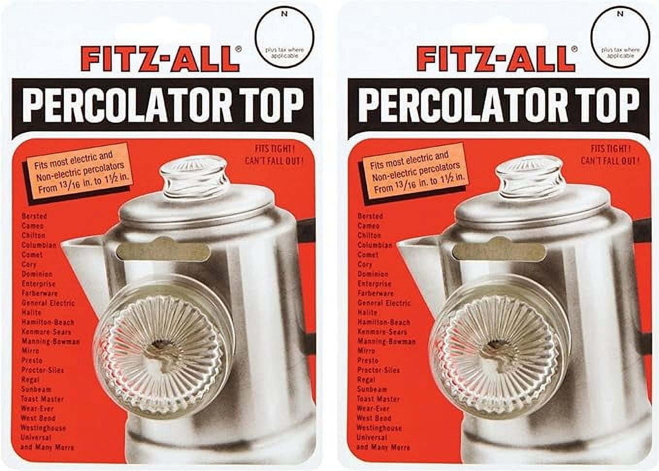 Tops 55700 Fitz-All Replacement Percolator Top, Glass, 13/16-Inch to 1 ...