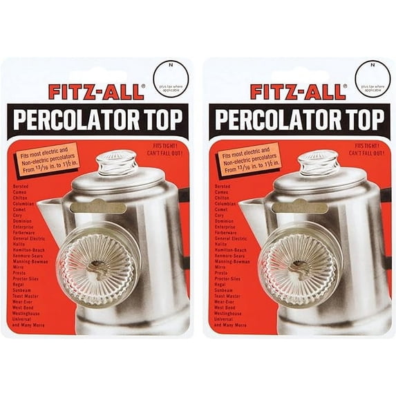 Tops 55700 Fitz-All Replacement Percolator Top, Glass, 13/16-Inch to 1 ...