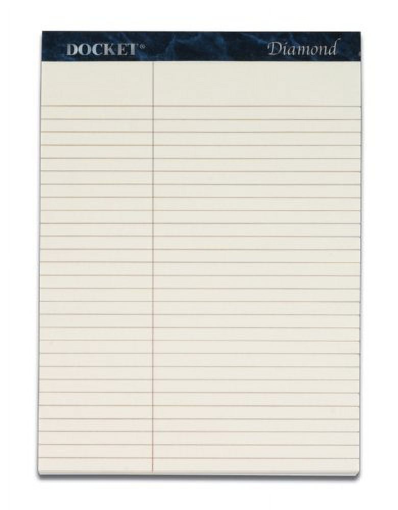 Tops 63983 Docket Diamond Law Ruled Pads, 8-1/2 x 11-3/4, Ivory, 2 50 ...
