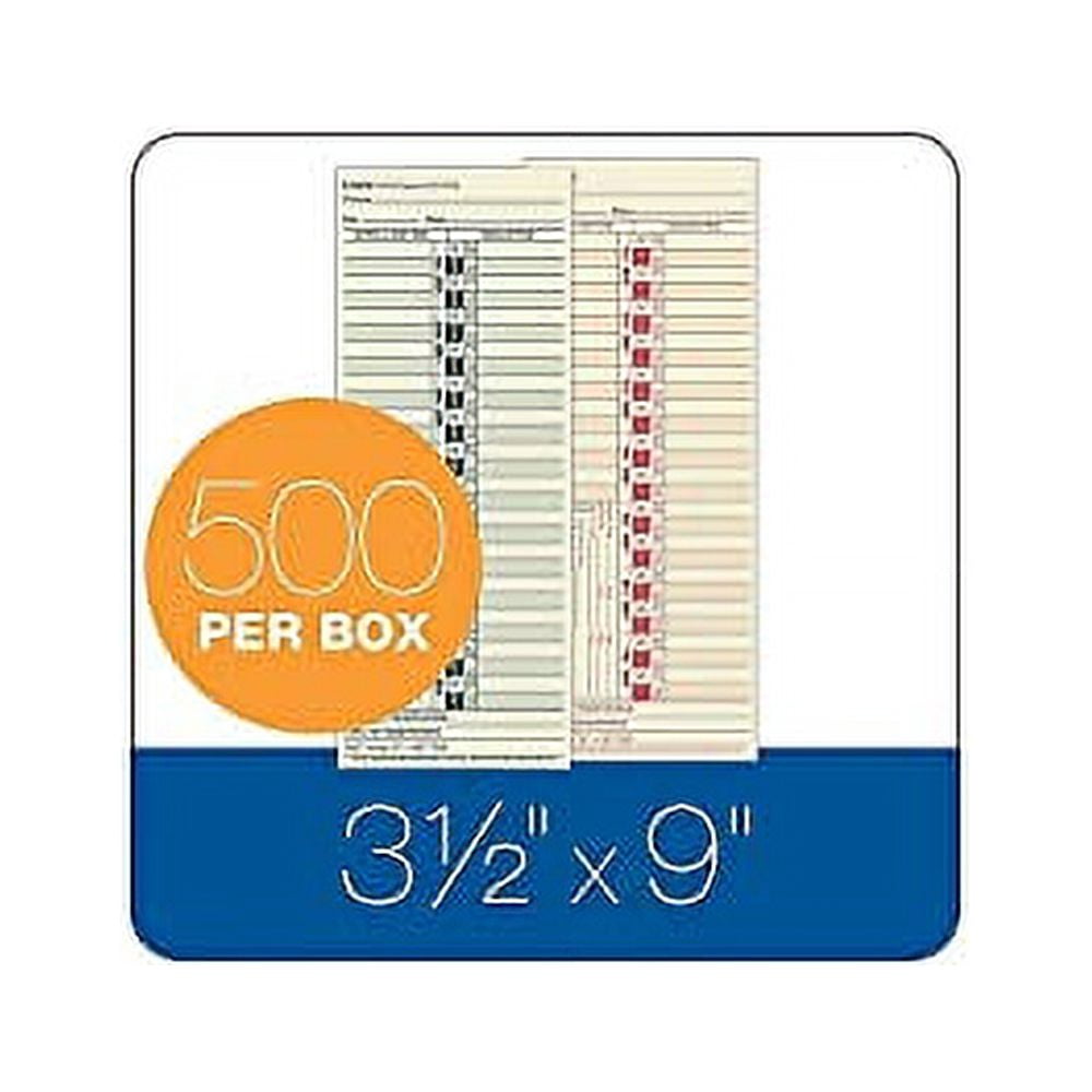 Tops Bi-Weekly Time Card - Numbered Days, 3-1/2 inch x 9 inch 500ct TOP ...