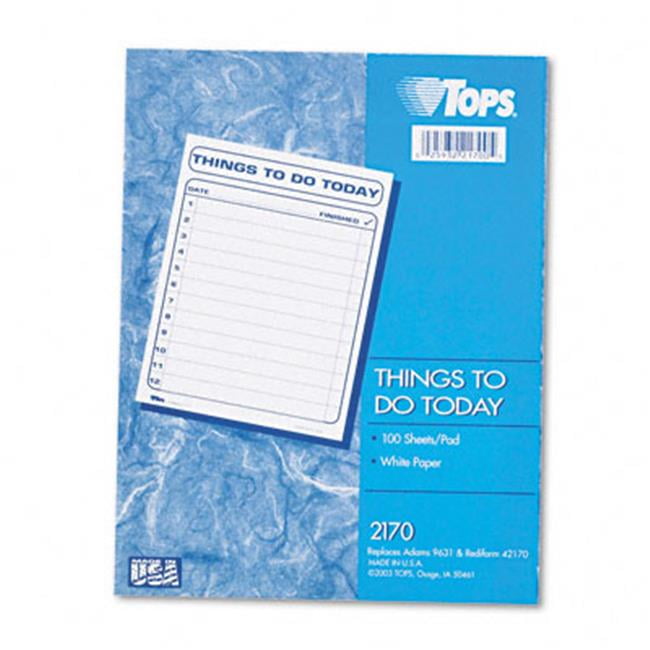Tops Daily Agenda 8-1/2 x 11 100-Sheet Pad - Walmart Business Supplies