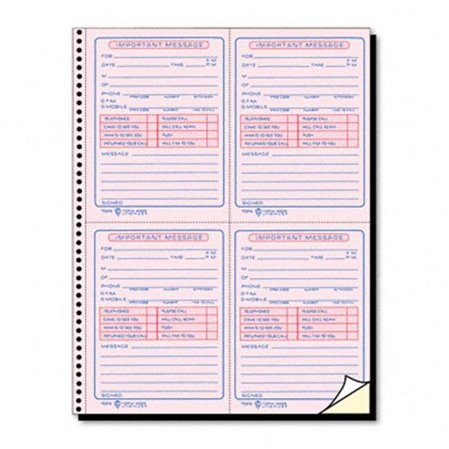Tops Message Forms 3-7/5-1/2 x 8 Carbonless Duplicate 200-Set Book ...