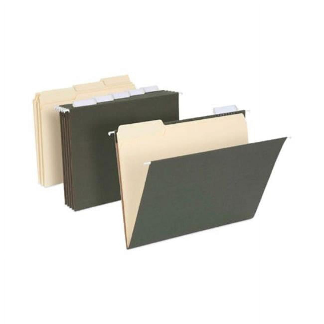 Tops PFX99200EE 0.75 in. Standard Green Hanging File Folders, Manila ...