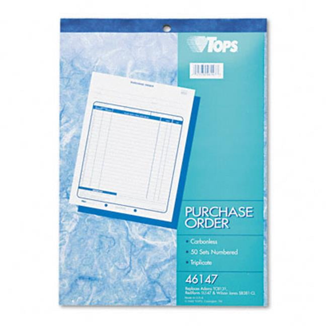 Tops Purchase Order 8-1/2 x 11 Carbonless Triplicate 50 Sets/Book ...