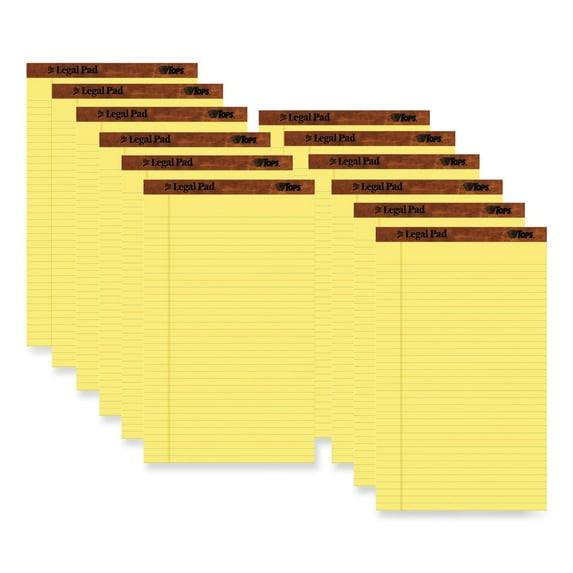 TOPS Legal Pad, 50 Sheets, 8.5x14, Wide/Legal Rule, Perforated, Canary ...