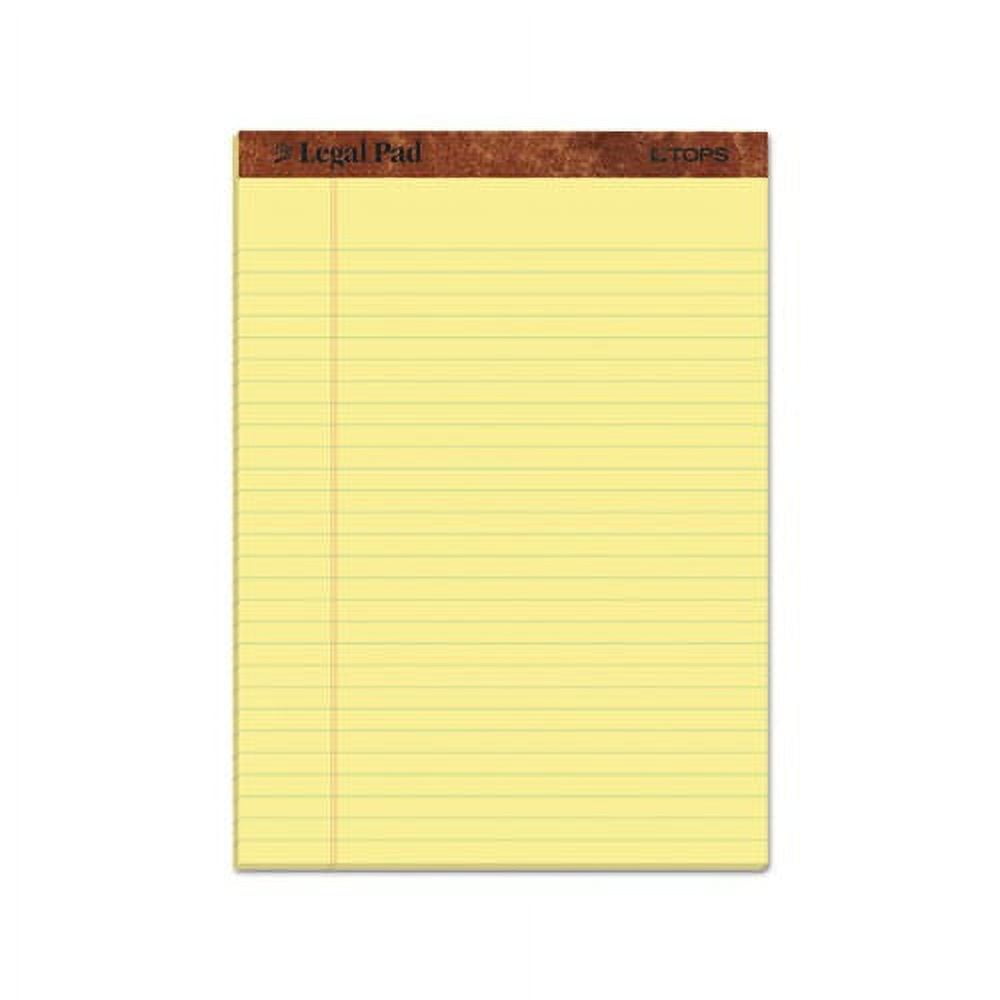 Tops The Legal Pad Ruled Perforated Pads 8 1/2 x 11 Canary 50 Sheets 3 ...