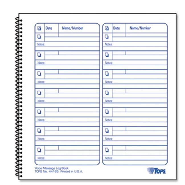 Tops Voice Mail Log Book, 8.5 X 8.25, 1,400-Message Book - Walmart.com