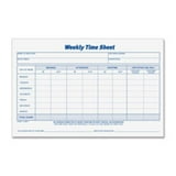 Tops Weekly Time Sheets- 8.5 in. x 5.5 in.- 100 Sheets-Pad- 2PD-PK ...