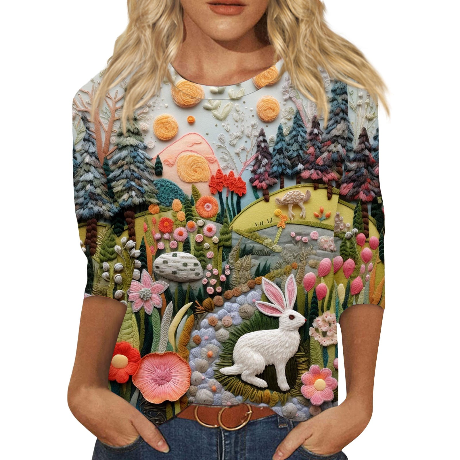 Tops Womens Shirts T Shirts for Women Ripped Shirts for Women 4Th Of ...