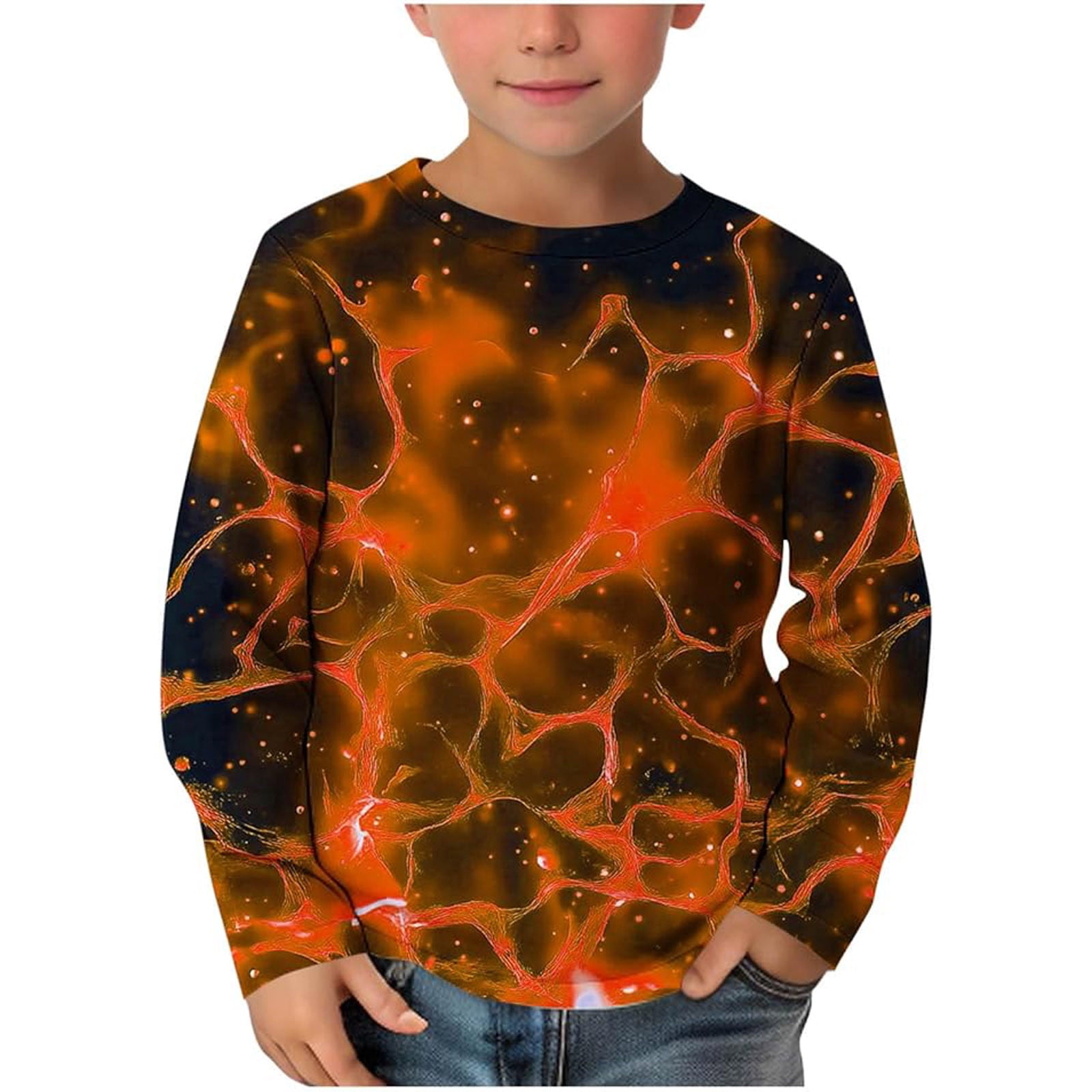 Tops for Baby Boy 3D Print Long Sleeve Color Blocked Kids formal Shirts ...