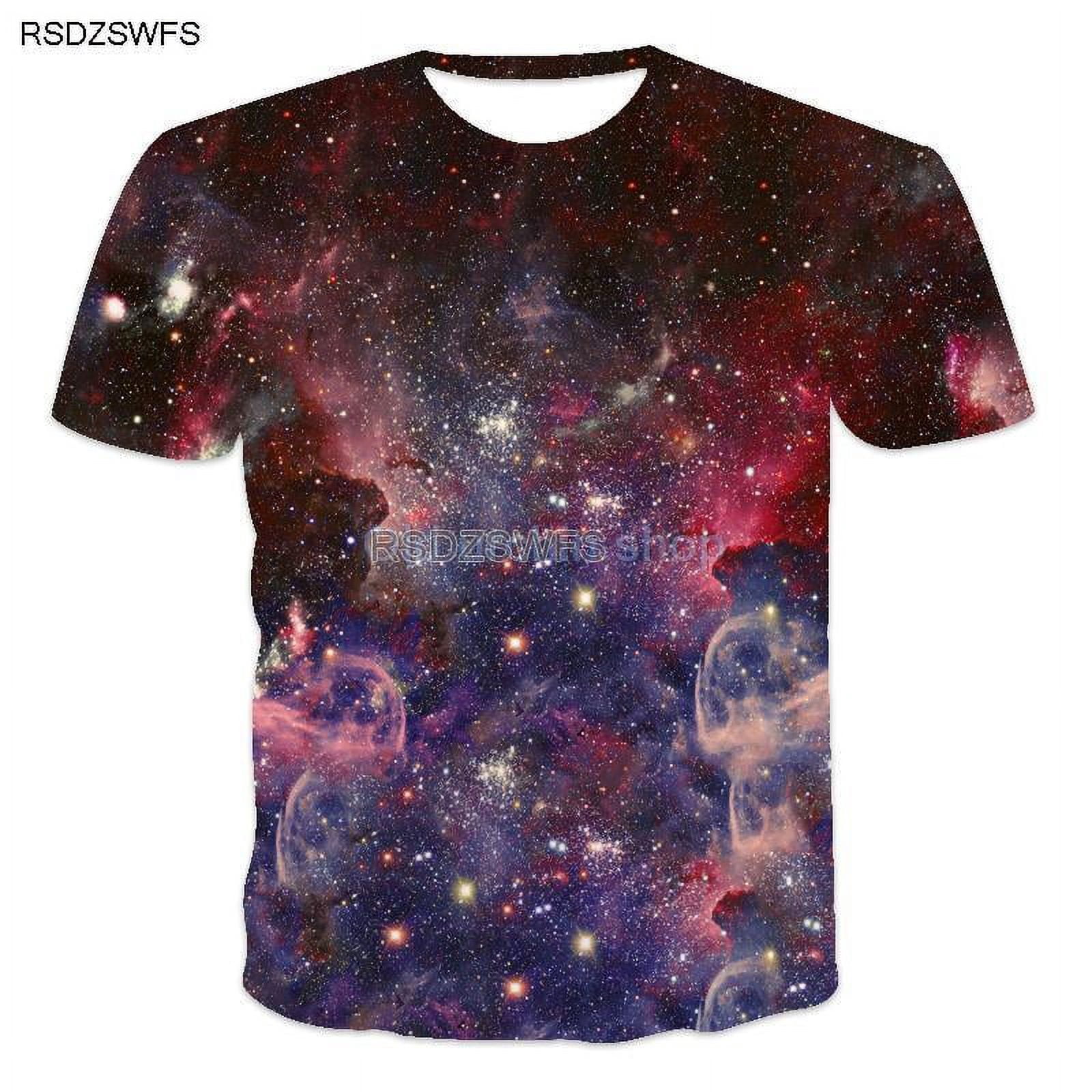 Tops for Summer and Spring Universe Milky Way Galaxy 3D Printing Men's ...