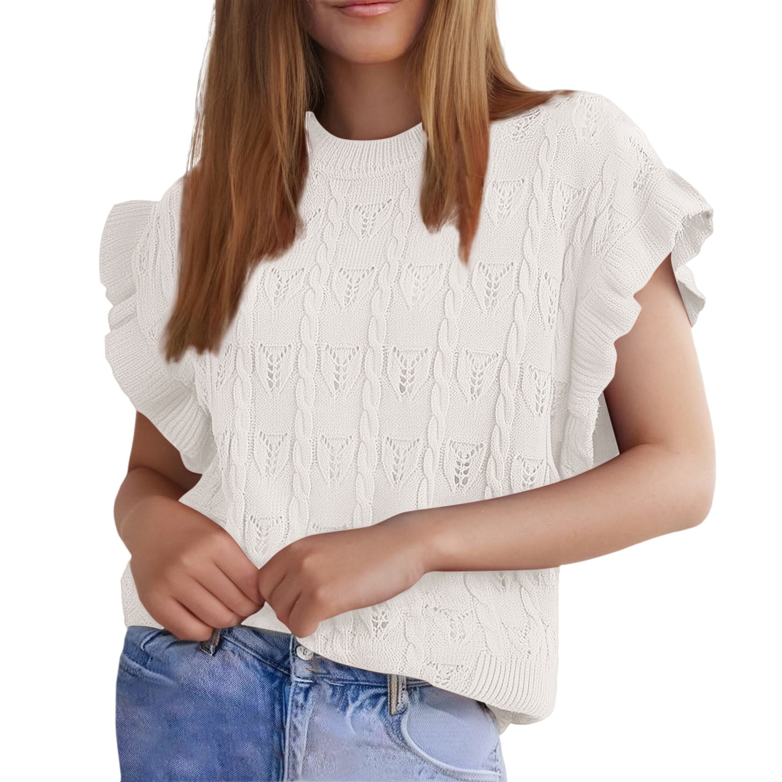 Tops for Women 2025 Trendy Casual Short Sleeve, Spring/Summer Pullover ...